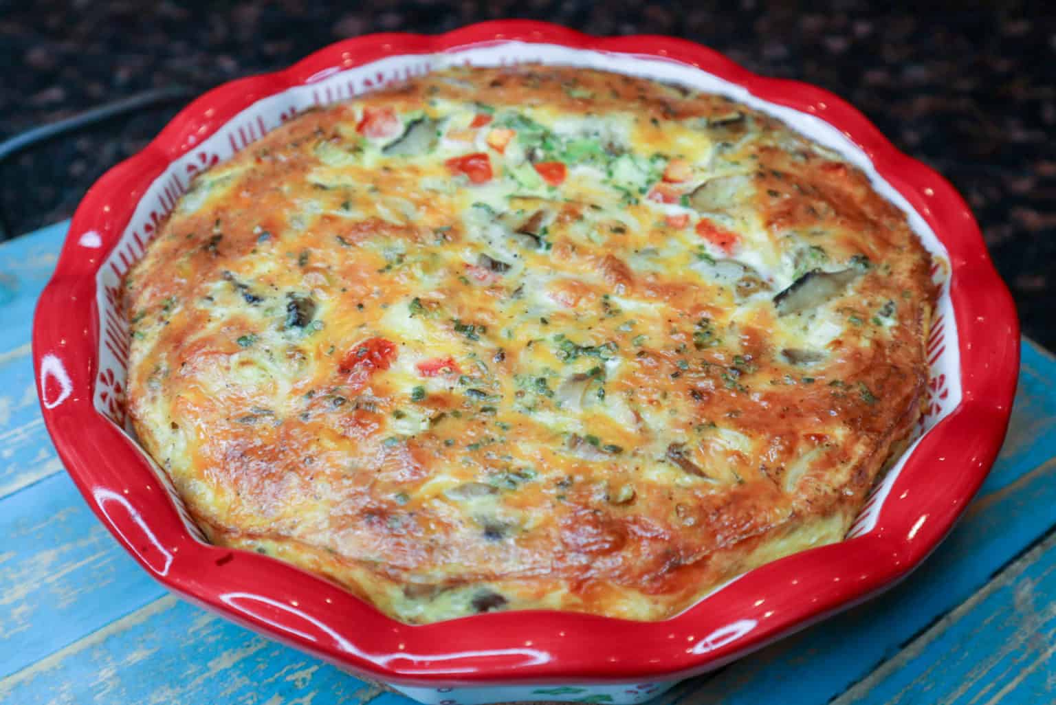 Simple Crustless Quiche ~ The Recipe Bandit