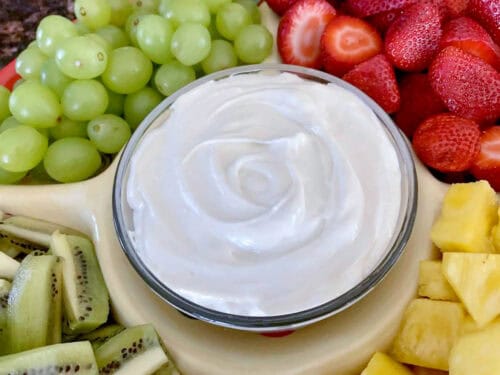 Three Ingredient Fruit Dip ~ The Recipe Bandit