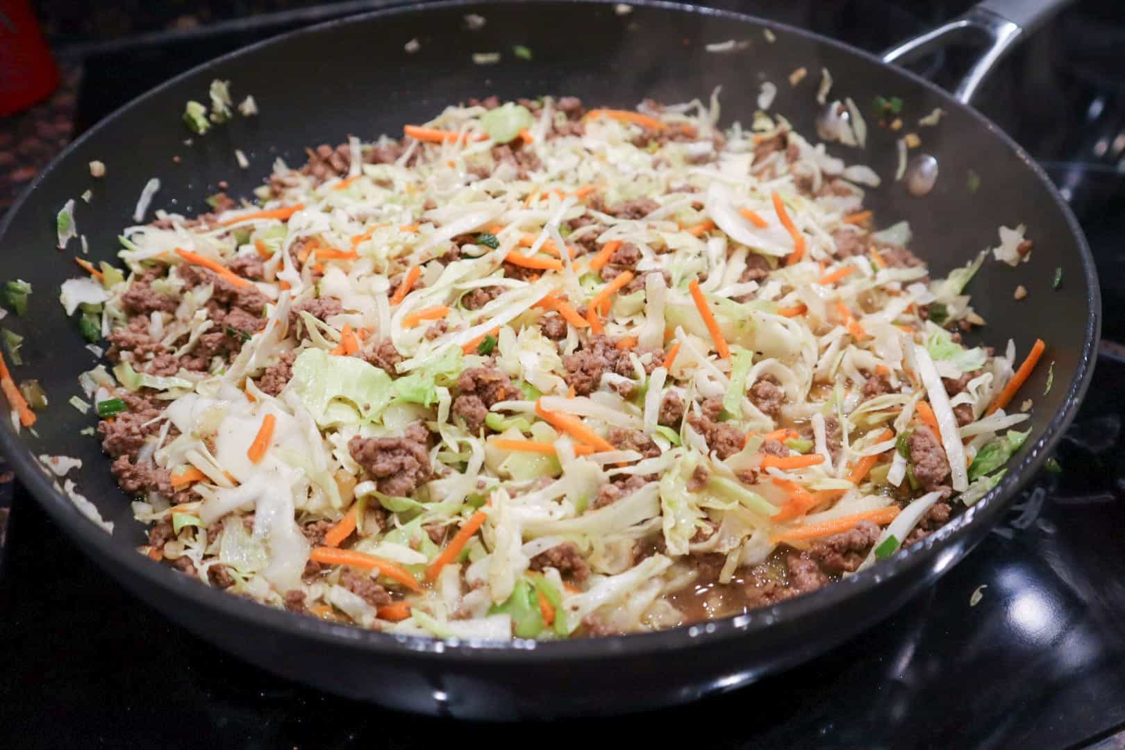 Easy One Pan Egg Roll Bowl ~ The Recipe Bandit