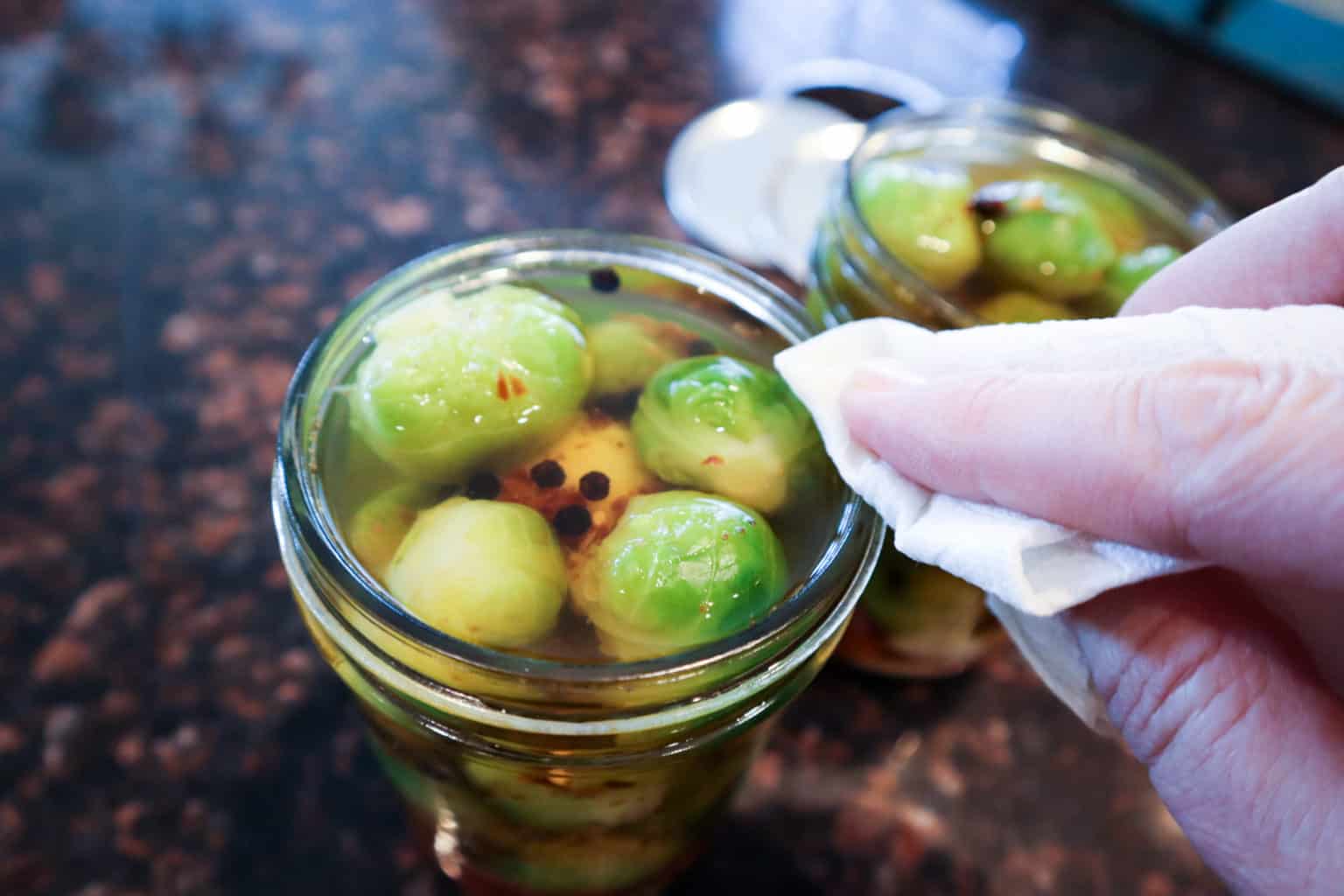 Small Batch Pickled Brussels Sprouts ~ The Recipe Bandit